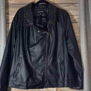 Outer Edge Jackets & Coats | Black Faux Leather Jacket | Poshmark